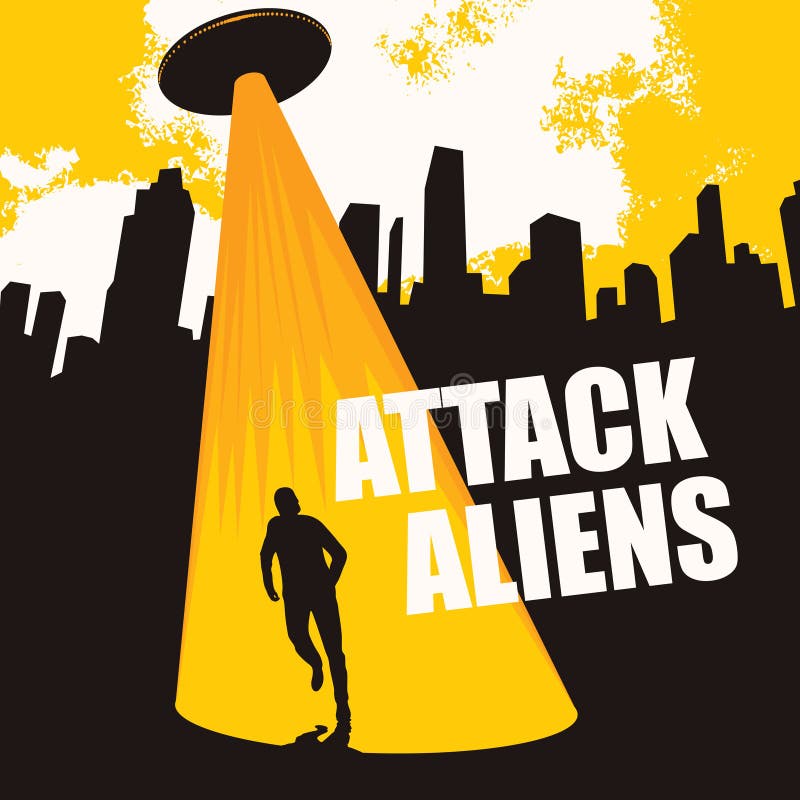 Vector Banner on the Theme of Alien Invasion Stock Vector ...