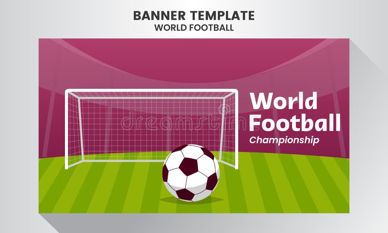 Banner on the Theme of World Championship Banner Template Stock Vector ...