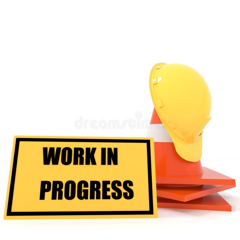 Work in progress banner stock vector. Illustration of reverse - 81449733