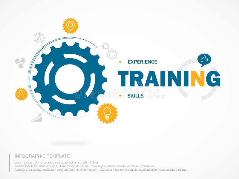 Banner Training and Learning Concept Stock Illustration - Illustration ...