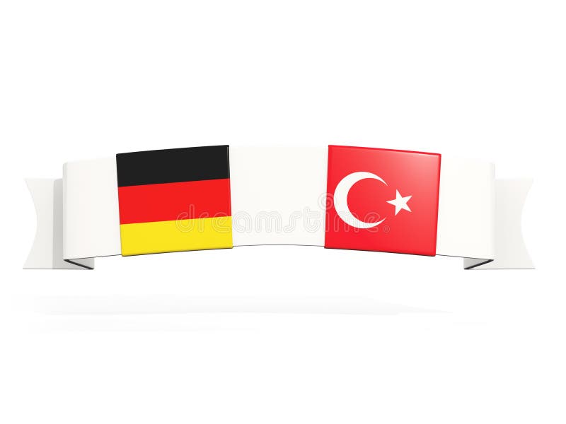 Germany and Turkey Turkish Flags, Obsolete Torn Weathered, Crisis ...
