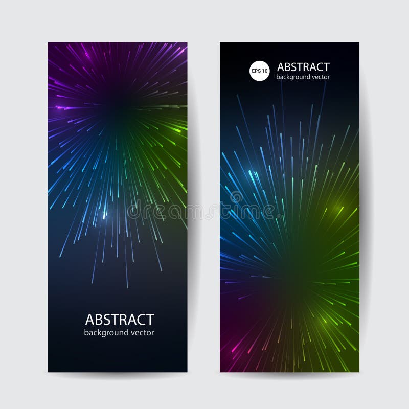 Banner Vector Abstract Colorful Lines Motion Light Effect Background ...