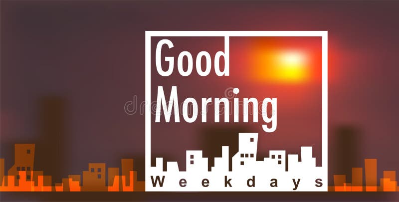 Banner Vector with Good Morning Concept Stock Vector - Illustration of ...