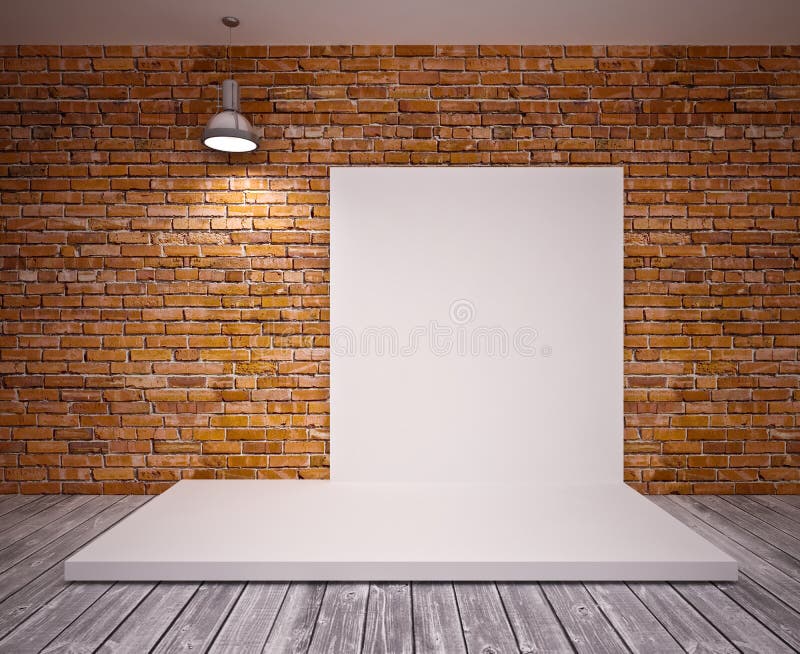 Banner on wall stock image. Image of interior, plank - 29583661