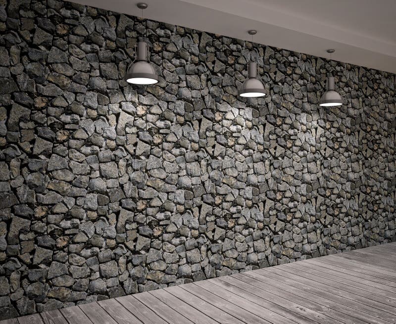 Banner on wall stock photo. Image of stone, room, monochrome - 30893854