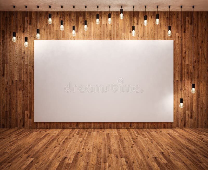 Banner on wall stock illustration. Illustration of horizontal - 52249638