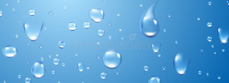 Banner with water drops. stock vector. Illustration of close - 89284710