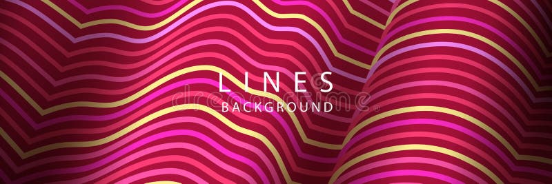 Banner Wave Lines Pattern an Abstract Stripe Background, Vector Stock ...