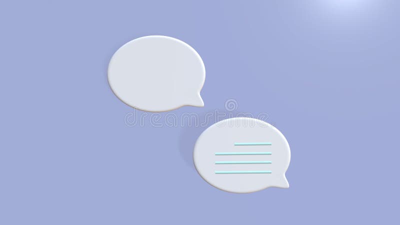 Banner, Web Poster. 3D Rendering. Background with Realistic Dialogue ...