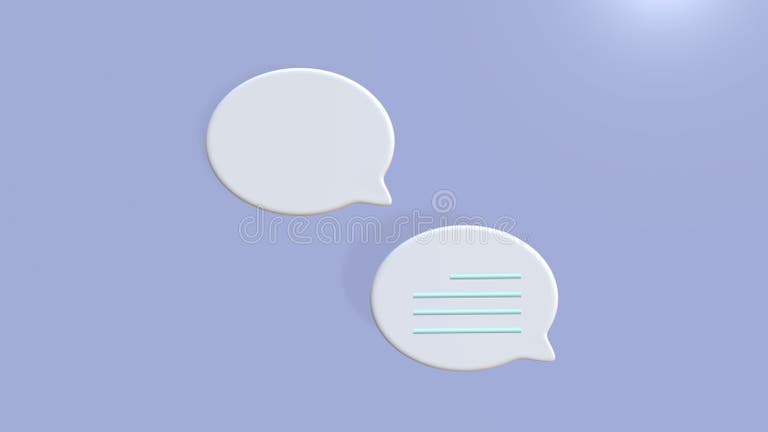 Banner, Web Poster. 3D Rendering. Background with Realistic Dialogue ...