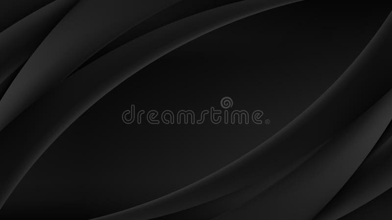Banner Web Template Abstract Black and Gray Curved Overlapping Layer ...