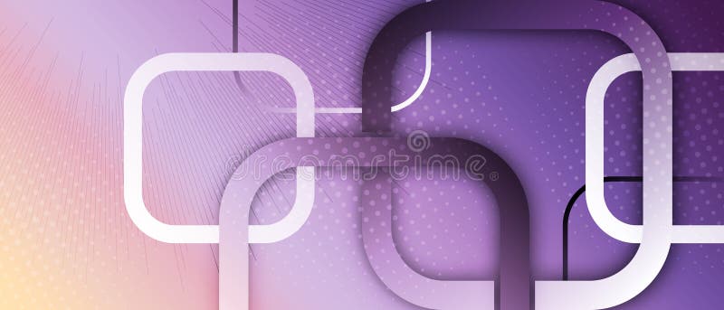 Banner Web Template Design Rounded Squares Geometric Stock Illustration ...