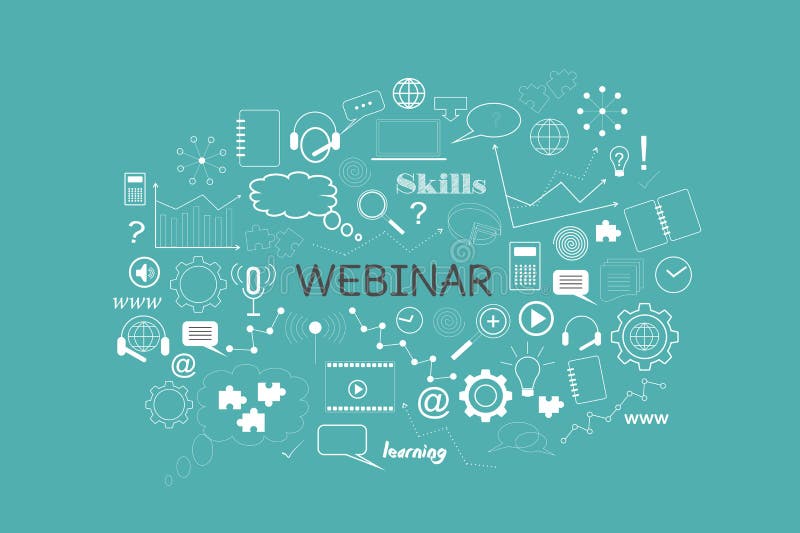 Banner webinar, vector stock vector. Illustration of professor - 70785775