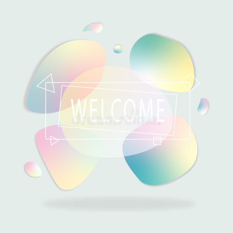 Banner Welcome Gradient on a Blue Background. Stock Vector ...