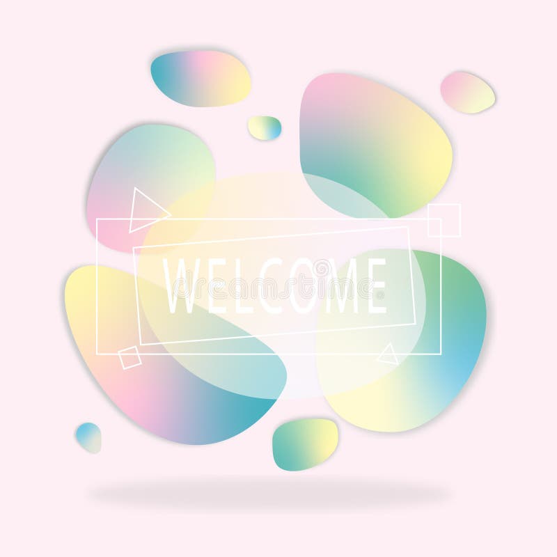 Banner Welcome Gradient on Pink Background. Stock Vector - Illustration ...
