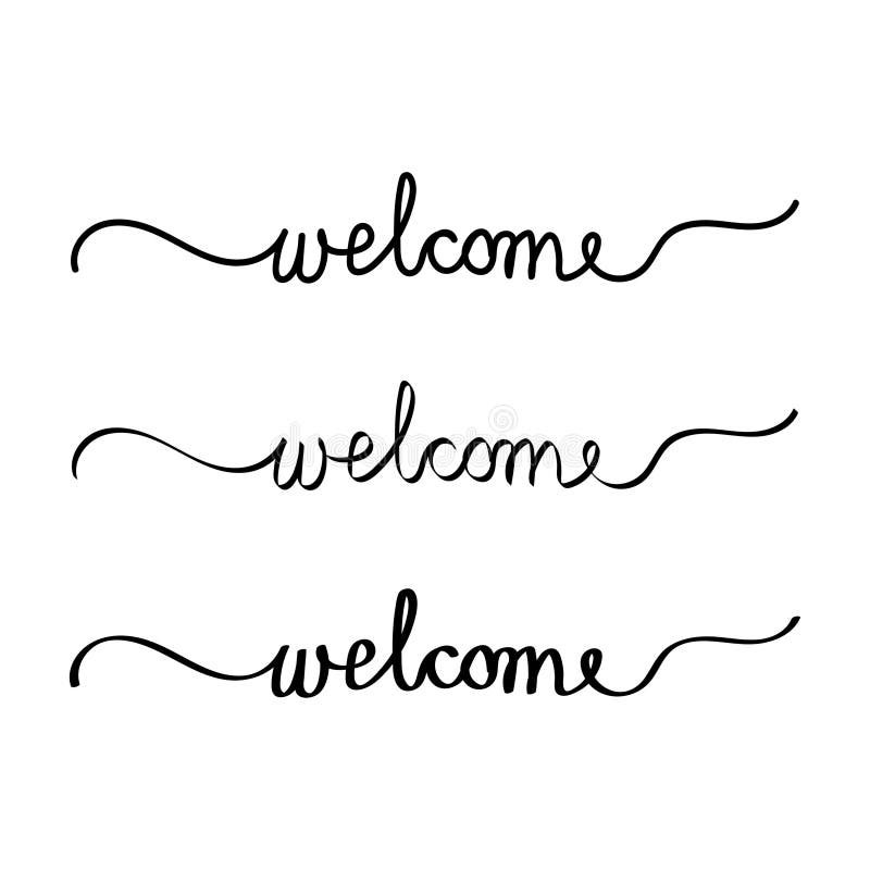 Banner with Welcome. Typographic Design. Headline Font Design. Vector ...