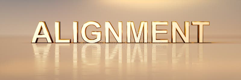 Banner with the Word Alignment Stock Illustration - Illustration of ...