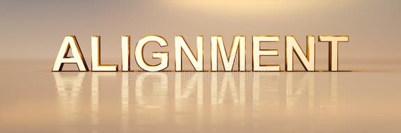 Banner with the Word Alignment Stock Illustration - Illustration of ...