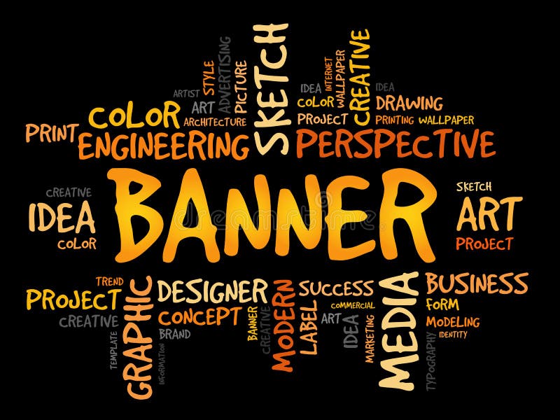 BANNER word cloud stock illustration. Illustration of network - 203007607