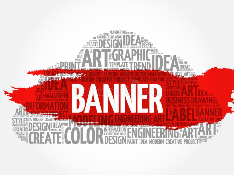 BANNER word cloud stock illustration. Illustration of homepage - 199609103