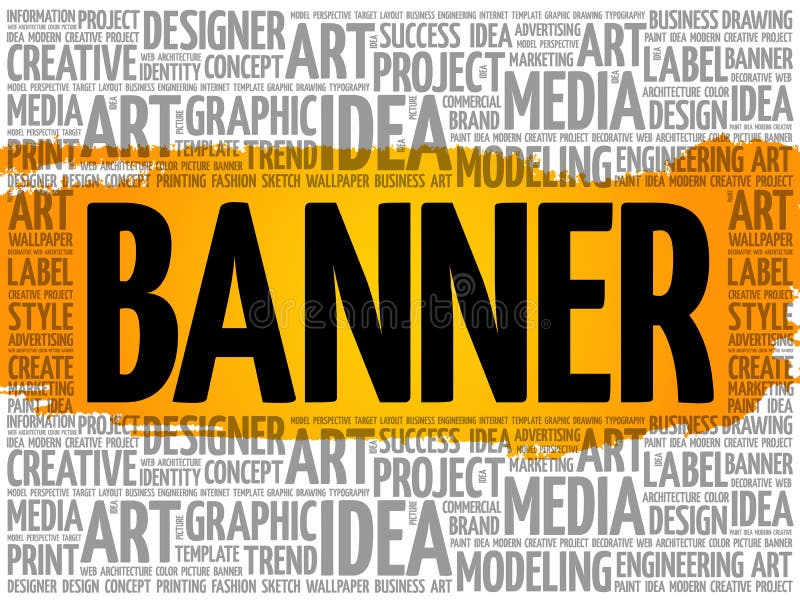 BANNER word cloud stock illustration. Illustration of network - 203007607
