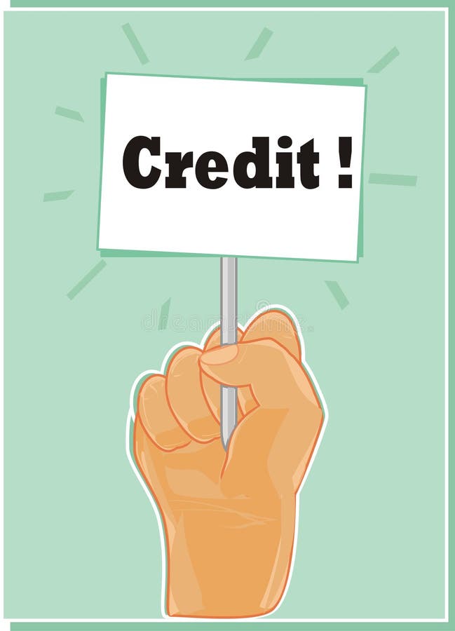 Banner with word credit stock illustration. Illustration of action ...