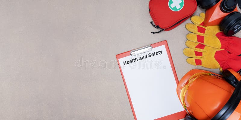 Banner work safety stock photo. Image of helmet, hard - 321806724