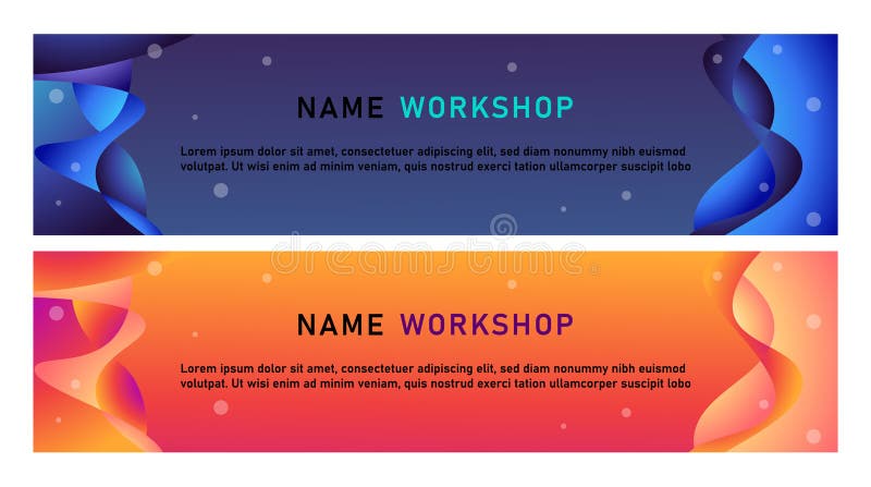 Banner workshop gradient stock vector. Illustration of presentation ...
