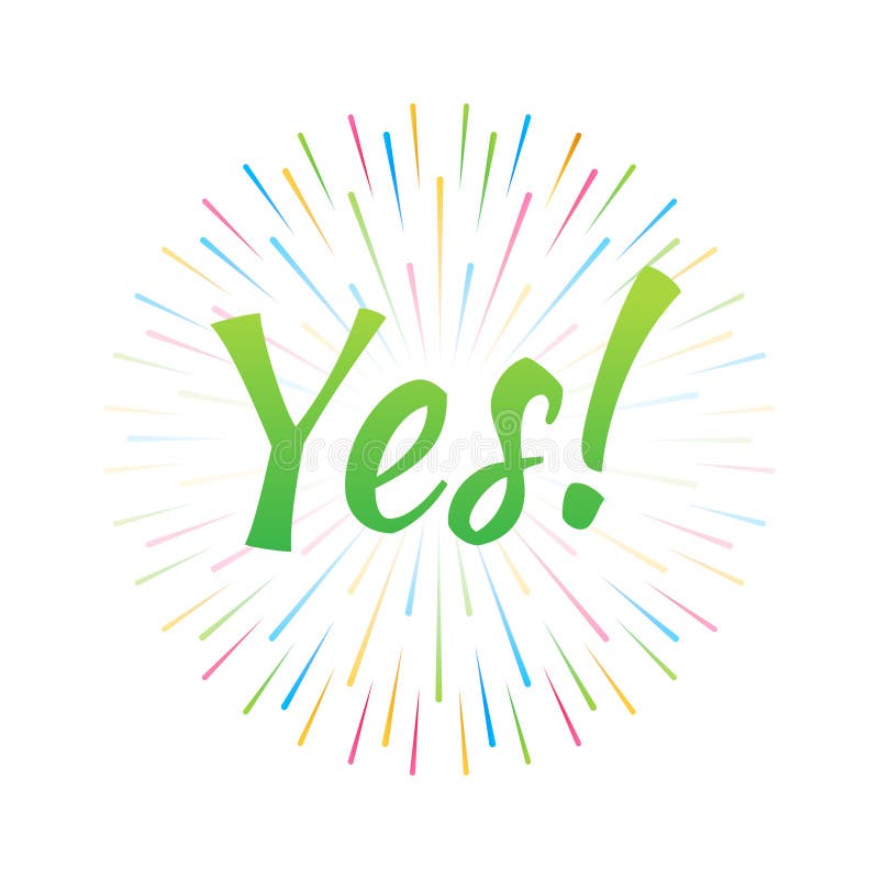 Banner Yes. Speech Bubble, Poster and Sticker Stock Vector ...