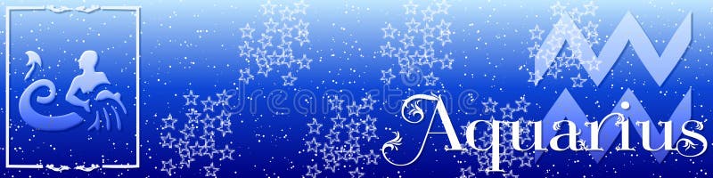 Aquarius zodiac star sign stock illustration. Illustration of golden ...