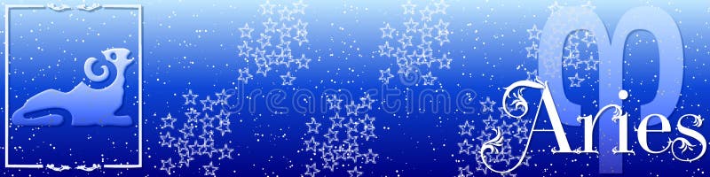 Banner zodiac Aries stock illustration. Illustration of scales - 5323789