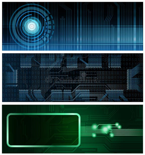 Horizontal Techno Banners Stock Illustrations – 634 Horizontal Techno ...