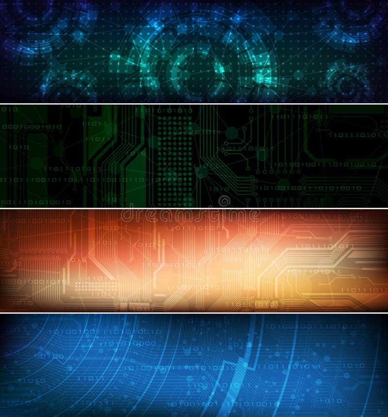 Banners stock vector. Illustration of graphics, tech - 23120758