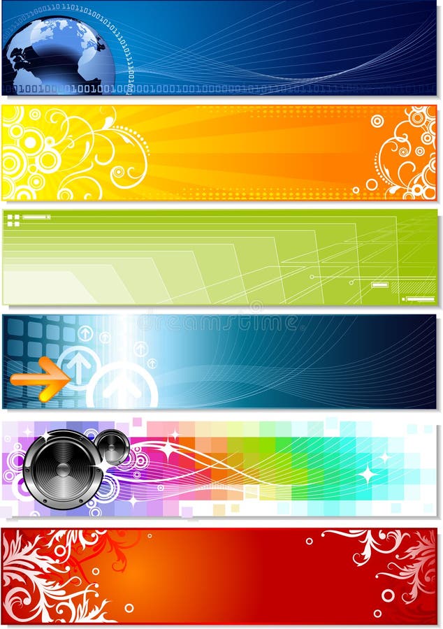 Banners stock vector. Illustration of glossy, growth, music - 8717514