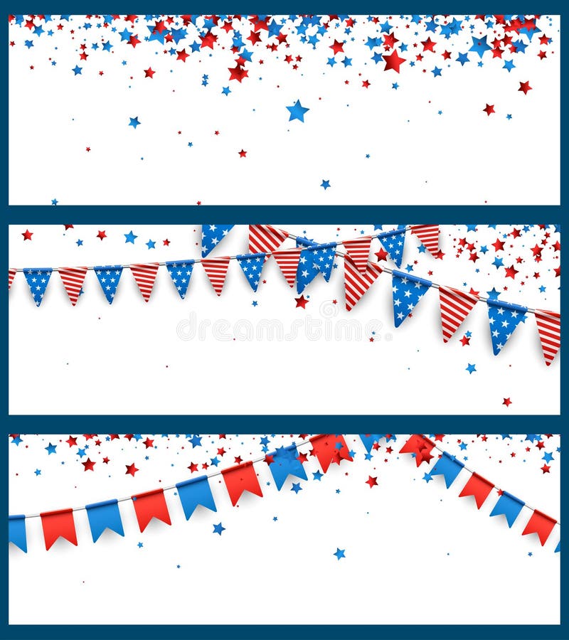 Set of Modern Vector Horizontal Banners, Page Headers with Stripes and ...