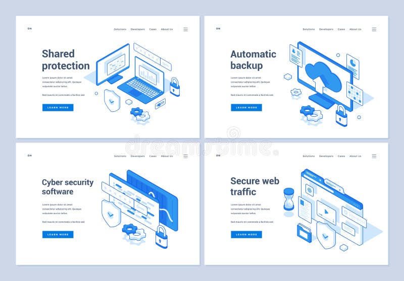 Banners with Assorted Contemporary Computer Security Software Stock ...