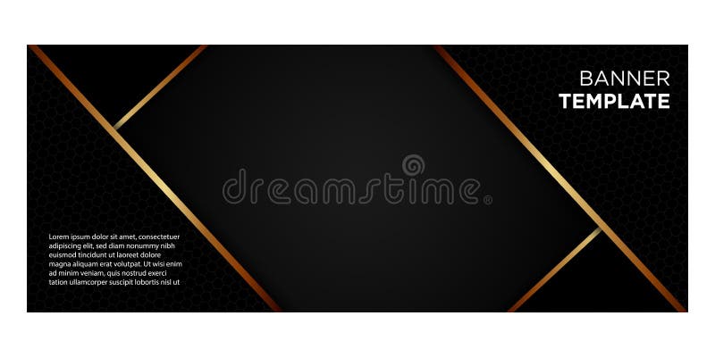 Banners Black and Gold Gradient for Header Website_08 Stock Vector ...