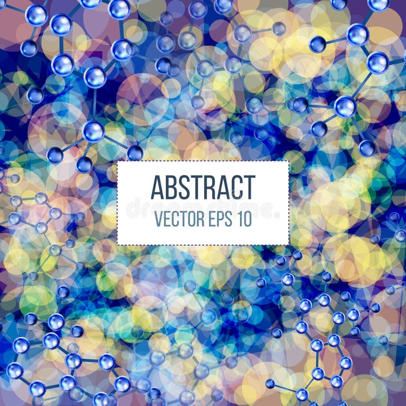 Banners with Blue Molecules Design. Stock Vector - Illustration of ...