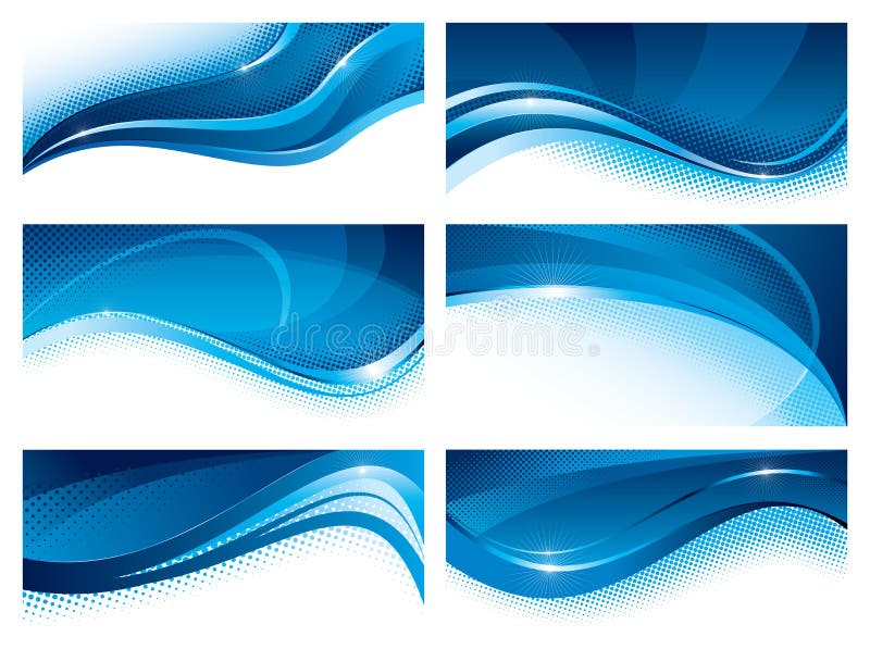 Banners blue set stock vector. Illustration of backgrounds - 56603319