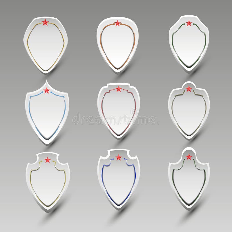 Banners in De Vorm Van Een Schild Met Ster - Vectoreps10 Vector ...