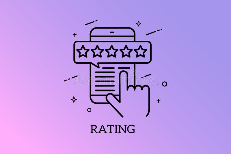 Banners Design of Rating Concept, Vector Stock Vector - Illustration of ...