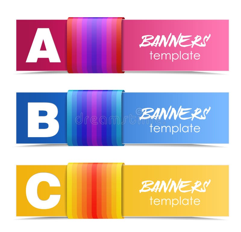 Banners design template stock vector. Illustration of green - 118637421