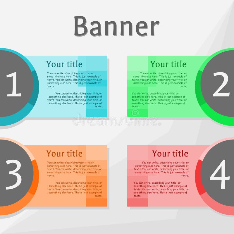 Banners stock vector. Illustration of website, flat, information - 75700656