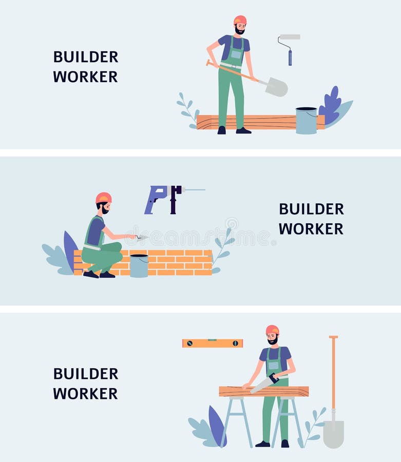 Builder Animation Stock Illustrations – 339 Builder Animation Stock ...