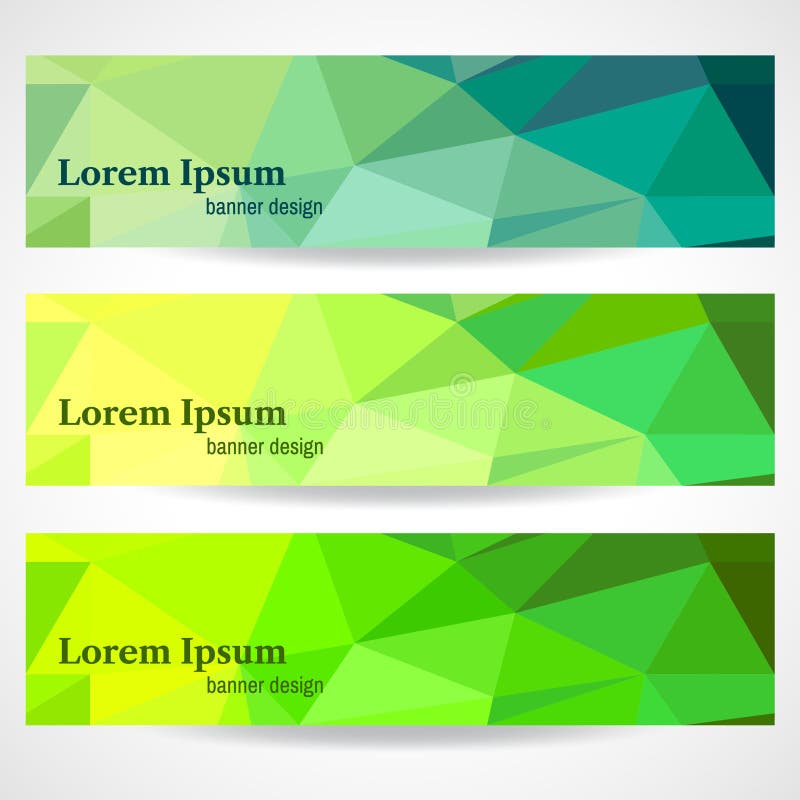 Banners with Geometric Pattern Stock Vector - Illustration of backdrop ...