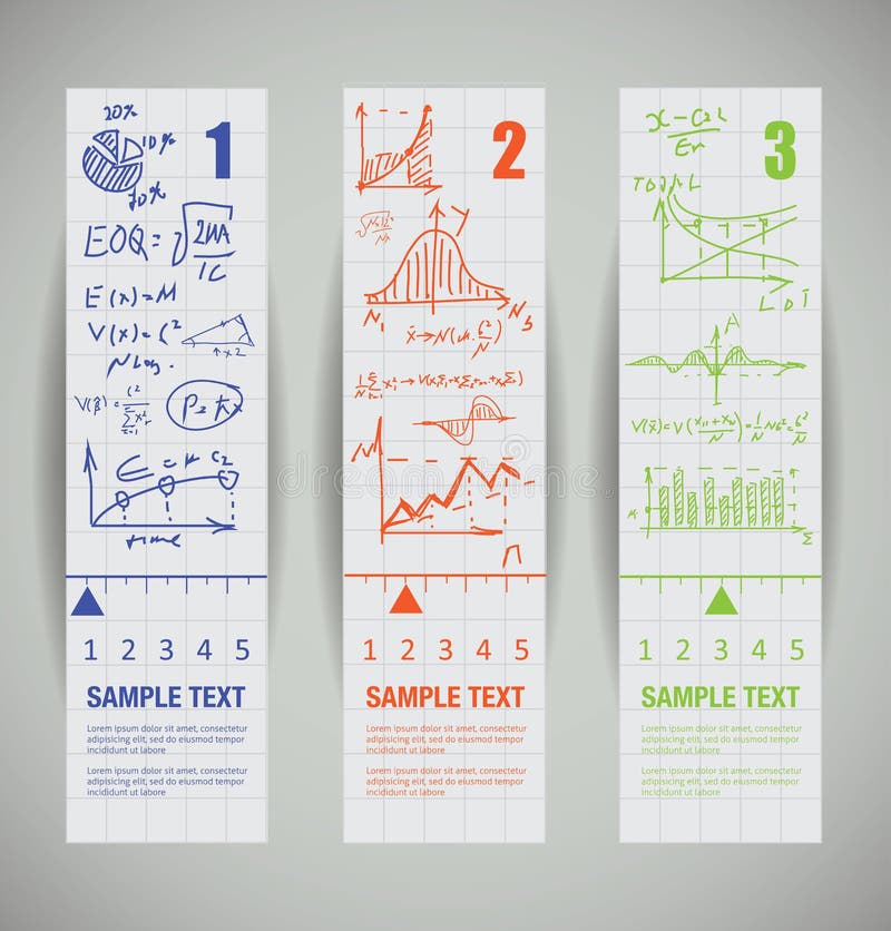 Banners stock vector. Illustration of formula, desk, creativity - 44276081