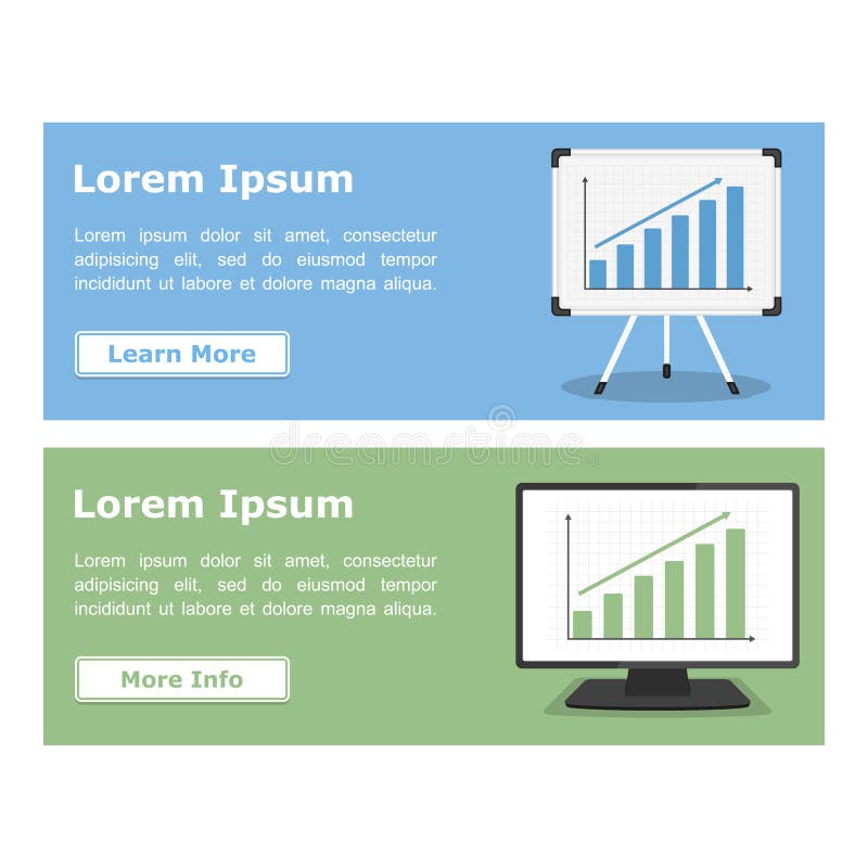Banners with Graphs stock vector. Illustration of learning - 47592224