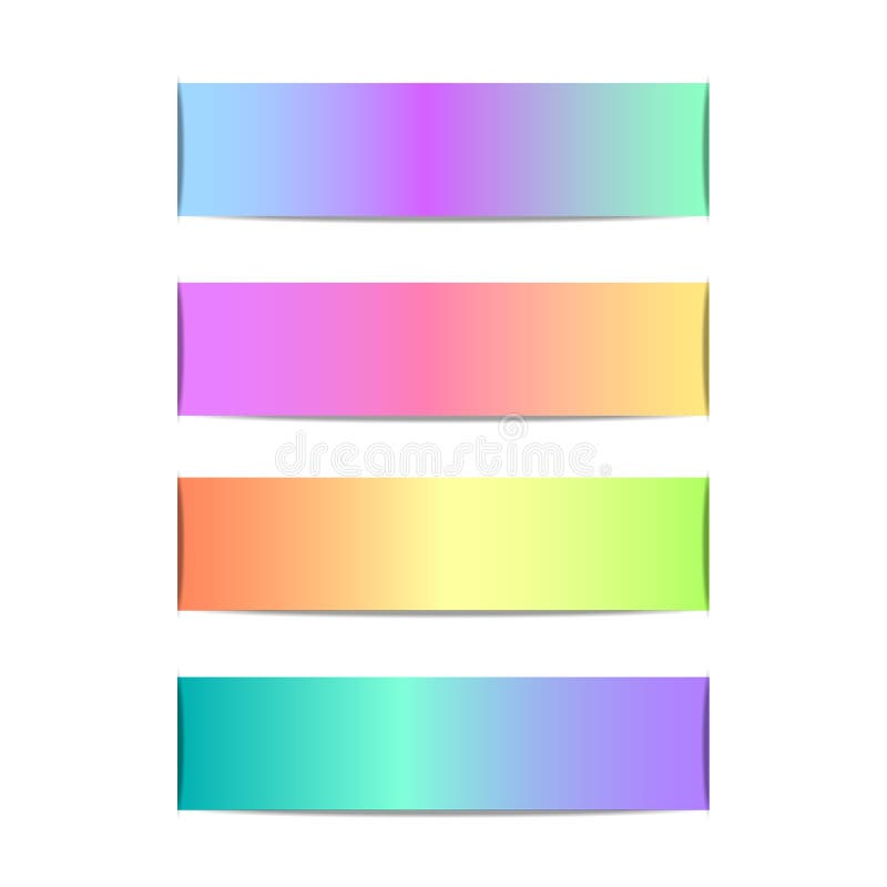 Banners or Headers with Trendy Bright Gradient Colorful Background ...