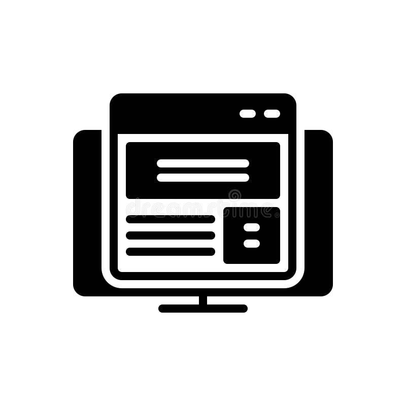 Black Solid Icon for Banners, Web and Website Stock Illustration ...