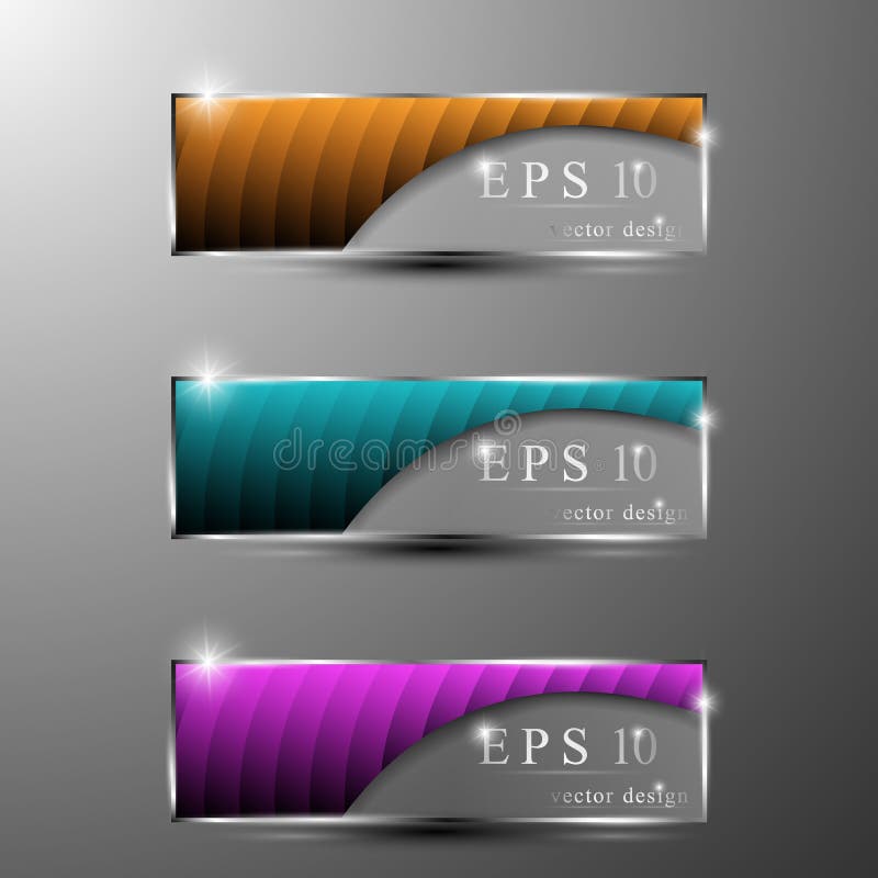 Banners with lines pattern stock vector. Illustration of eps10 - 97074553